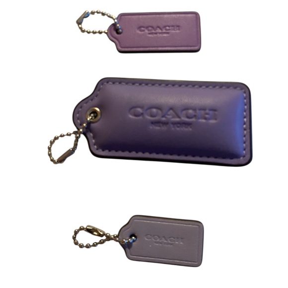 Coach | Accessories | Coach Muli Lavender Leather Keychain Trio | Poshmark